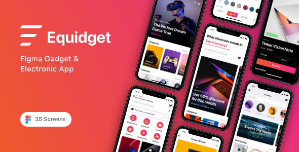 Equidget - Figma Gadget & Electronic App by arthgoods | ThemeForest
